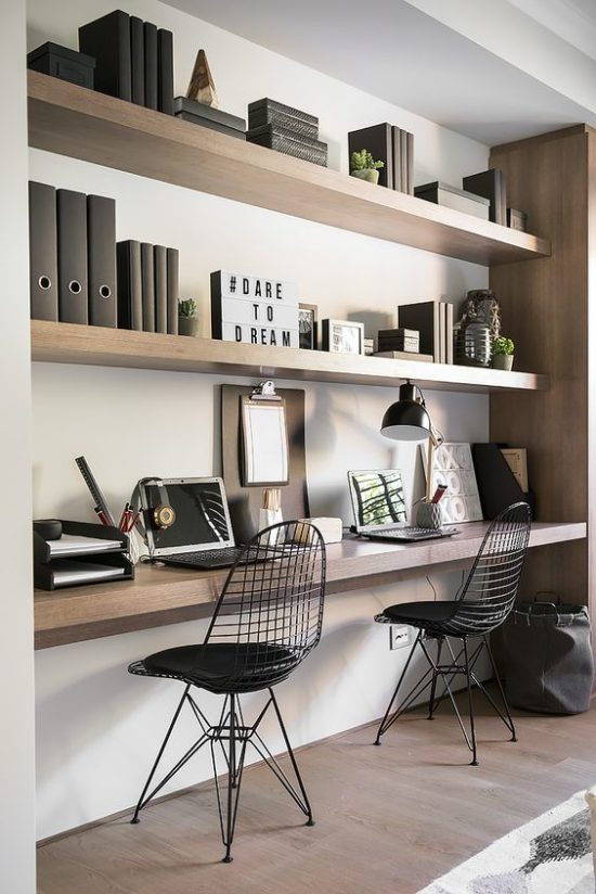 Home Office Space Design Ideas For Two people (9) - The Architects Diary