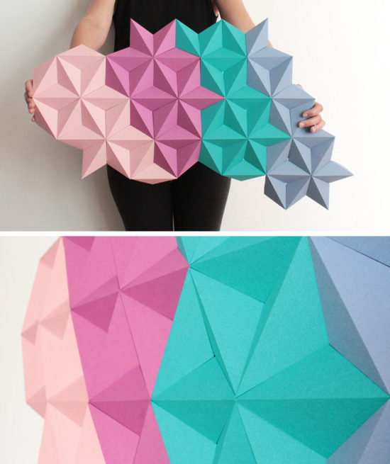 A Collection Of Geometric Origami Wall Art - The Architects Diary