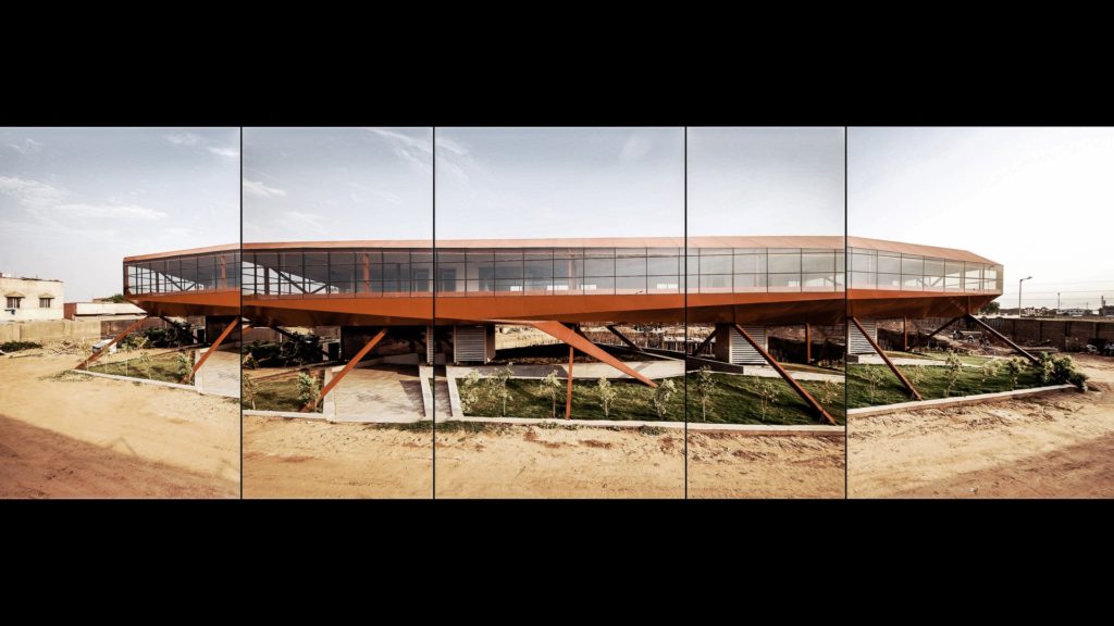 The Striking Red Origami Form Building | FLXBL Design Consultancy - The ...