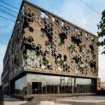 Hexagonal Facade Design Emerged as a Buffer of Stratifying Elements ...