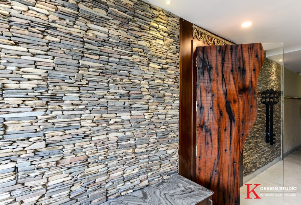 Stone Cladded Modern Apartment Interiors | K Design Studio - The ...