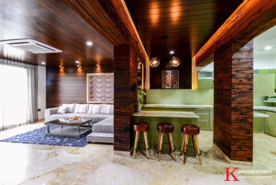 Stone Cladded Modern Apartment Interiors | K Design Studio - The ...