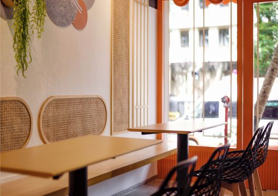 Cafe Design With Whimsical Pop Of Orange | Studio Mestry - The ...