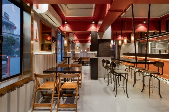 Bar Design With Bold Color Combination | ESI Design Studio - The ...