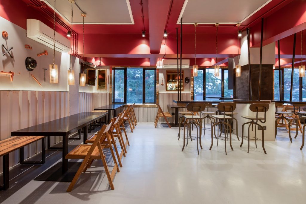Bar Design With Bold Color Combination | ESI Design Studio – The ...