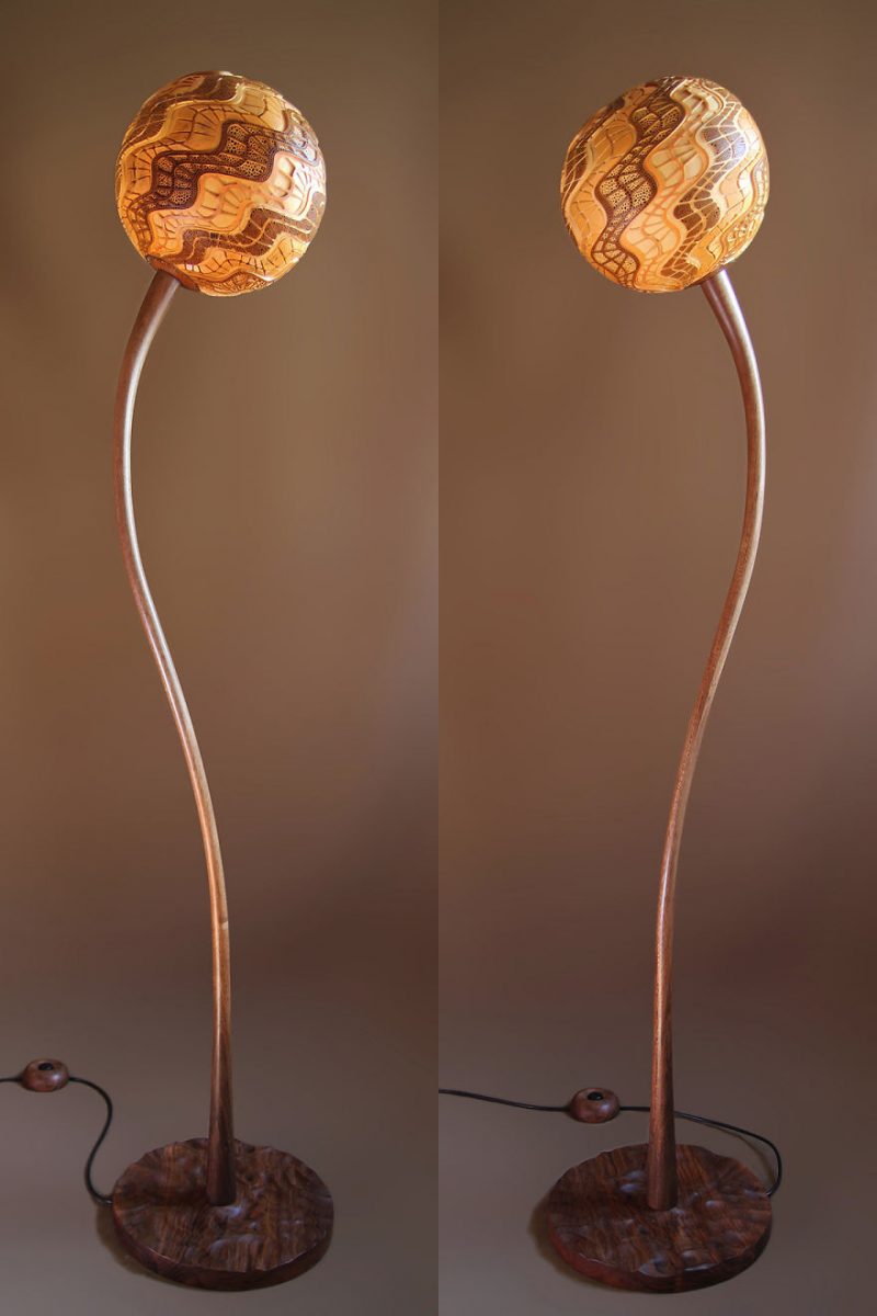A Unique Lamp Out Of An African Fruit - A Gourd Lamp - The Architects Diary