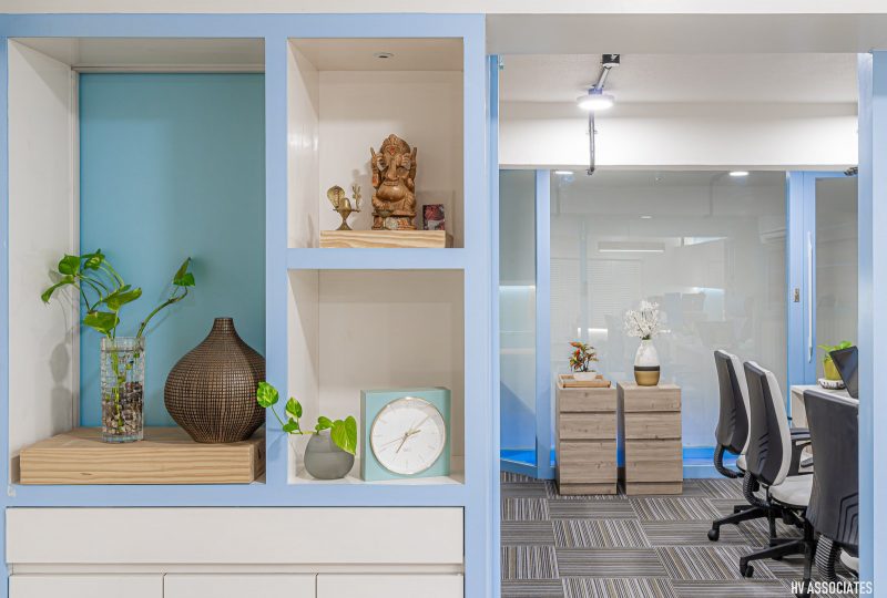 Mood Tinted Blue Office Interior | HV Associates - The Architects Diary
