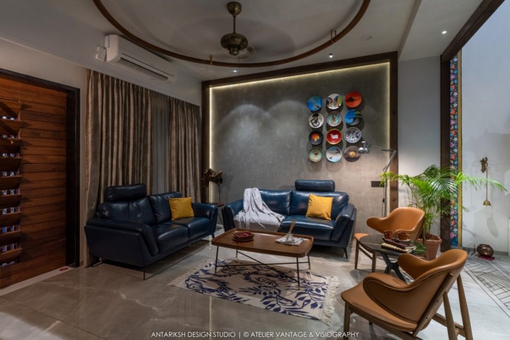 Bungalow Elevation is a Play Of Patterns and Textures | ANTARIKSH ...