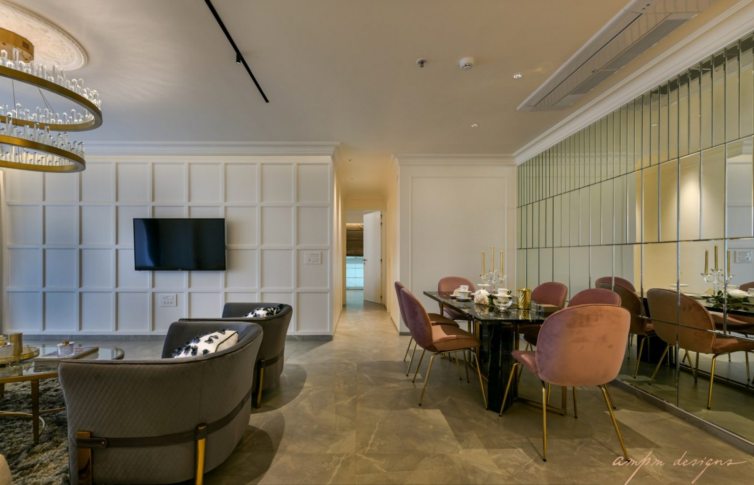 Apartment Interior Adding Classic Moldings To Modern Life | Ampm ...