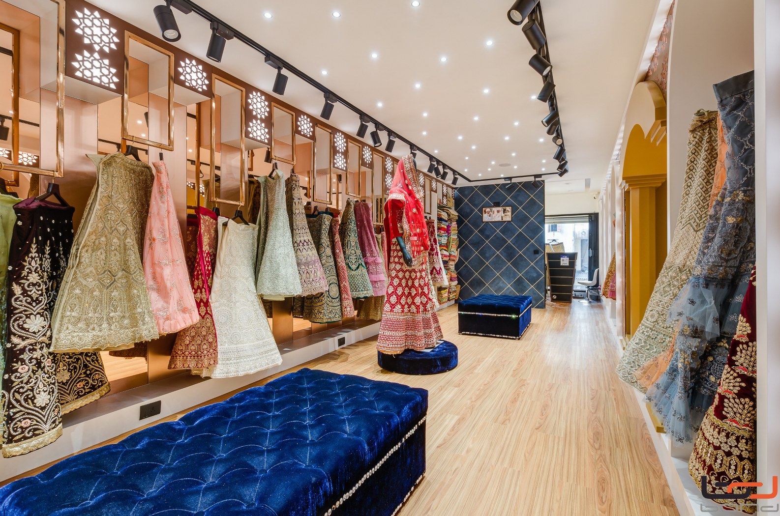 Modern-Ethical Bridal wear Showroom Interior | BondStudio Architects ...