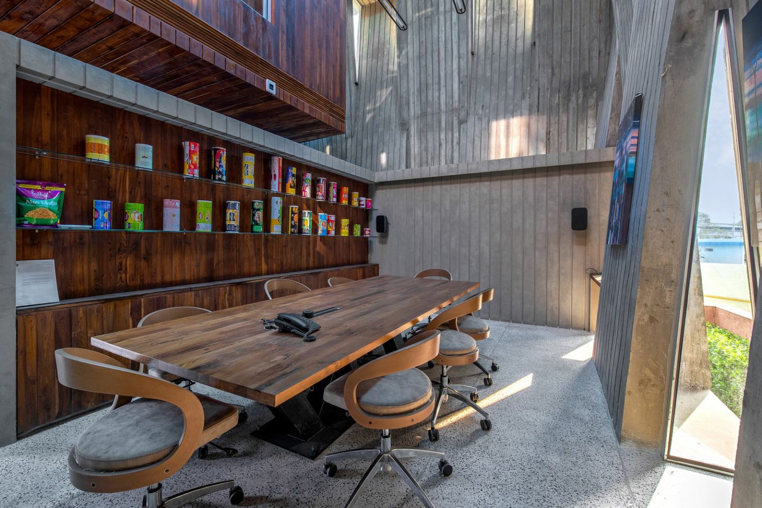 The Concrete Facades Of This Office is An Amalgamation Of Tilted ...