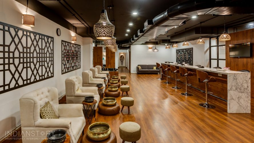 Nailbox - Salon Interior With Warm Tones And Pops Of Brass ...