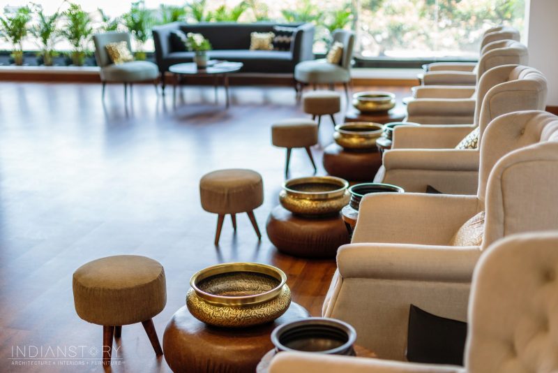 Nailbox - Salon Interior With Warm Tones And Pops Of Brass ...