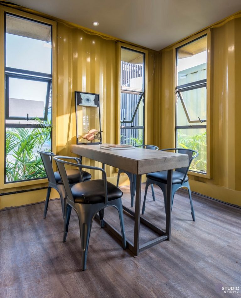 Metal Container Office With A Series Of Inward Looking Courts | Studio ...