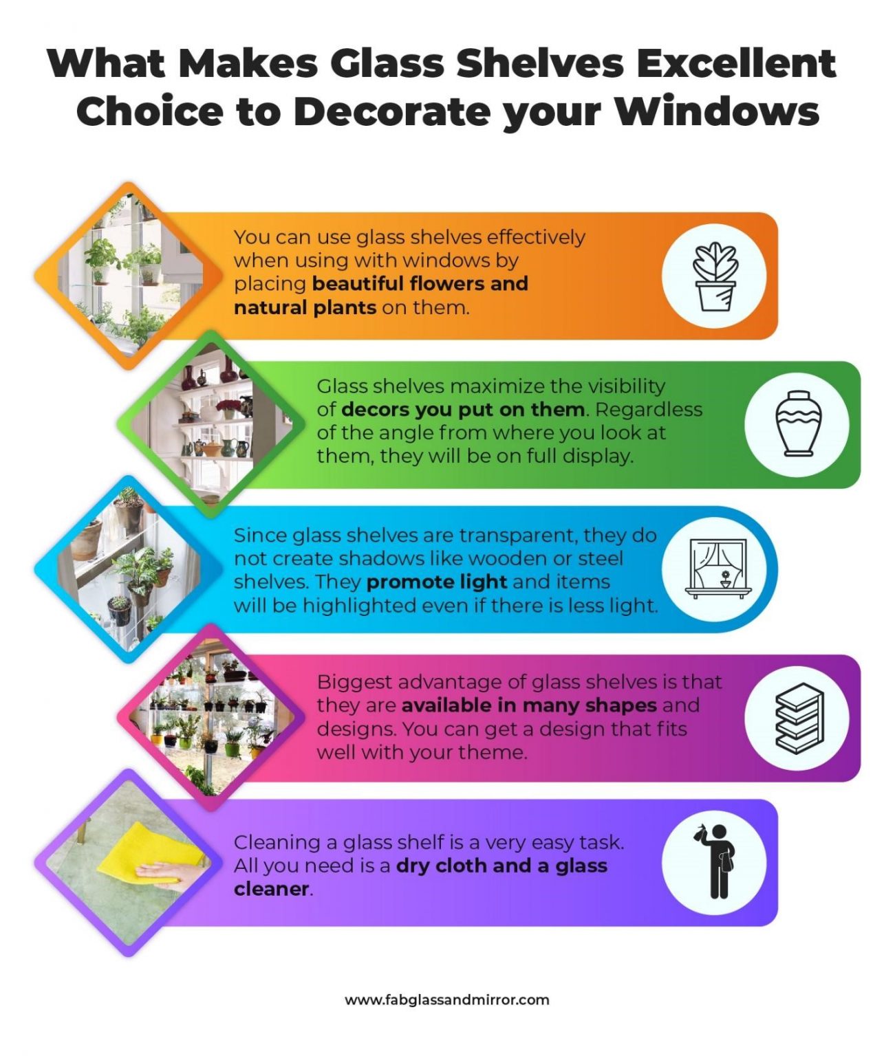 Window Decorating Idea by Using Glass Shelves - The Architects Diary