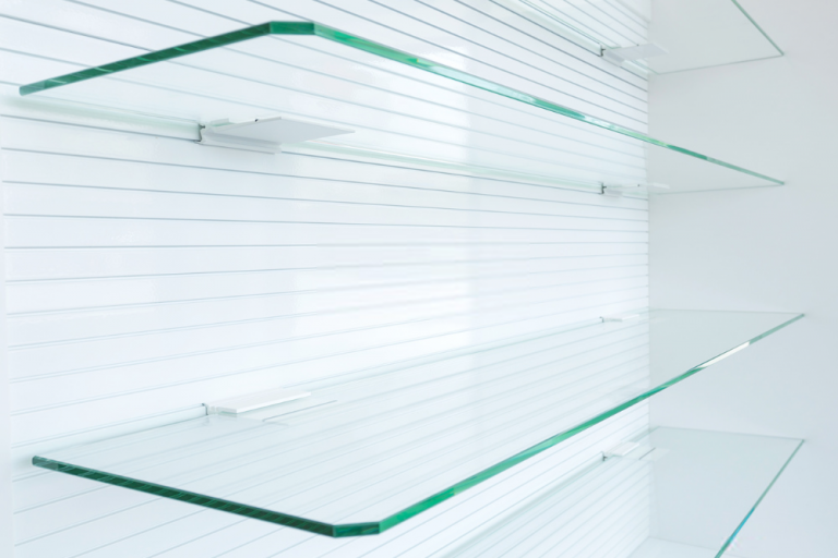 Window Decorating Idea by Using Glass Shelves - The Architects Diary