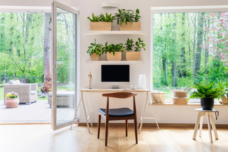 Window Decorating Idea by Using Glass Shelves - The Architects Diary