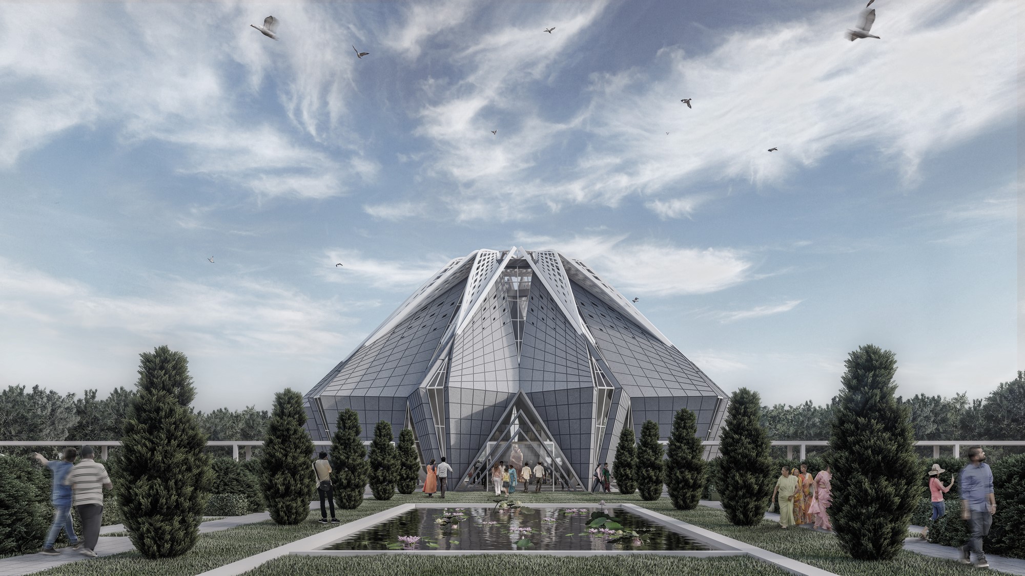 Temple Architecture Designed With Blend Of Parametric And Contemporary ...