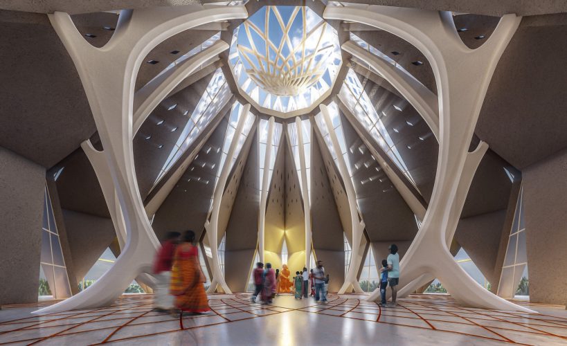 Temple Architecture Designed With Blend Of Parametric And Contemporary ... Temple Architecture Designed With Blend Of Parametric And Contemporary ...