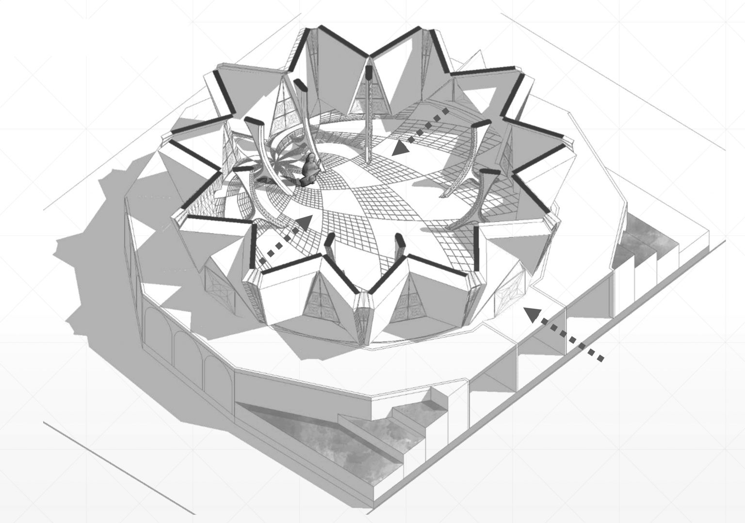 Temple Architecture Designed With Blend Of Parametric And Contemporary ...