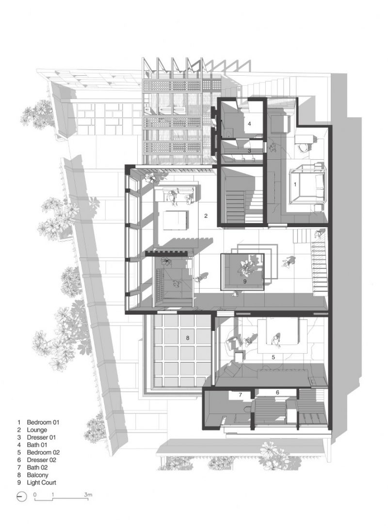 Residence Creating Spatial Control Through Carefully Perforated Volume ...