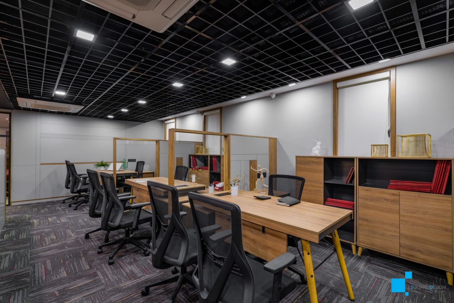 Compelling Office Space With Contemporary Material Palette | 3 Square ...