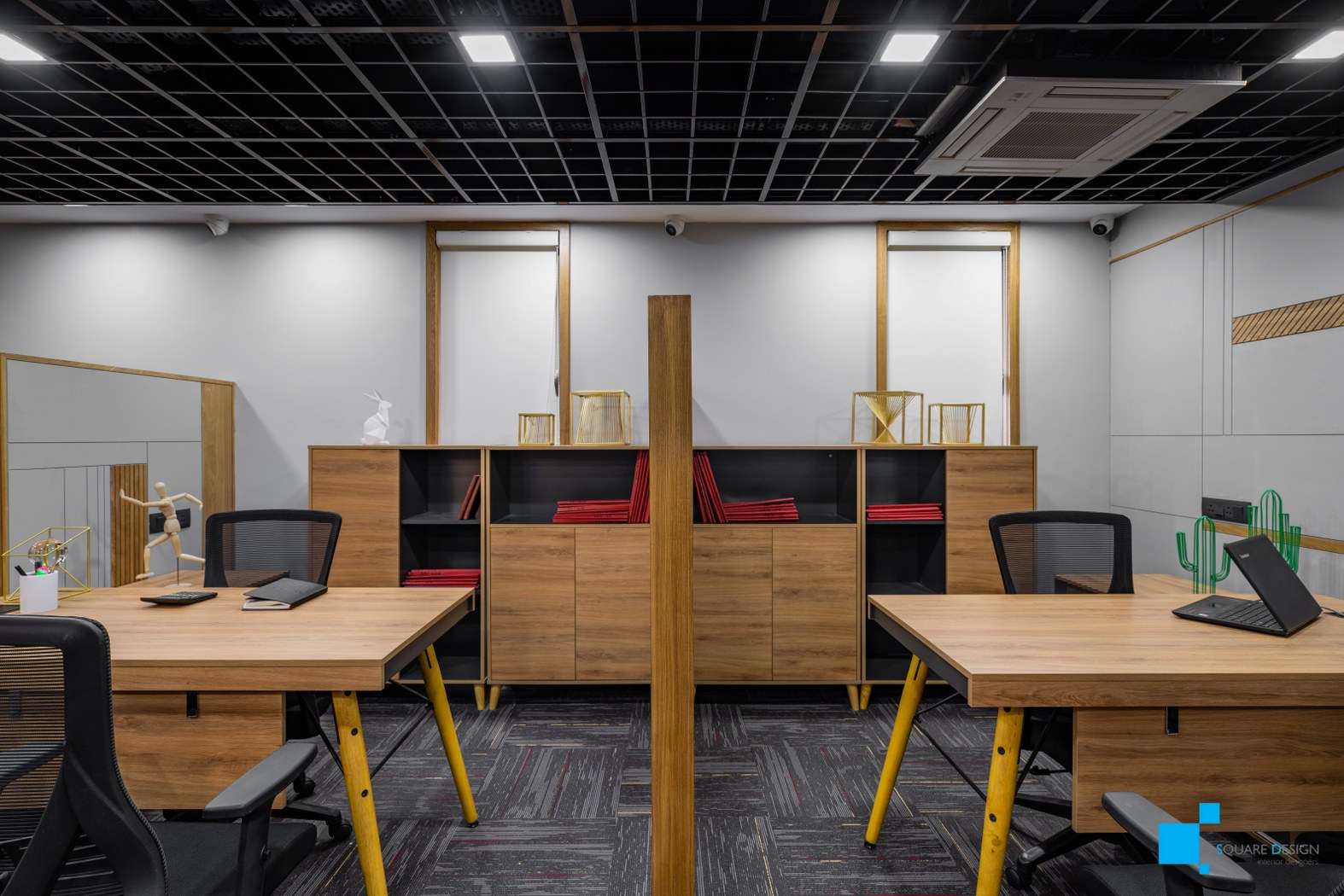 Compelling Office Space With Contemporary Material Palette | 3 Square ...