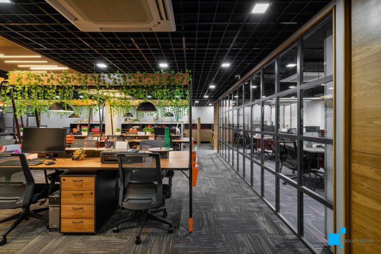 Compelling Office Space With Contemporary Material Palette | 3 Square ...