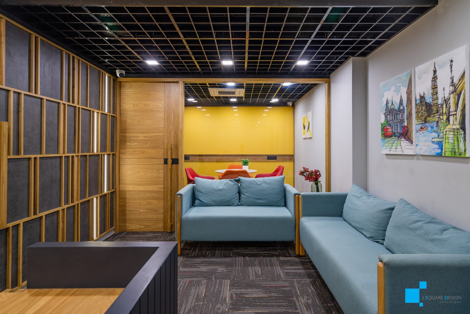 Compelling Office Space With Contemporary Material Palette | 3 Square ...