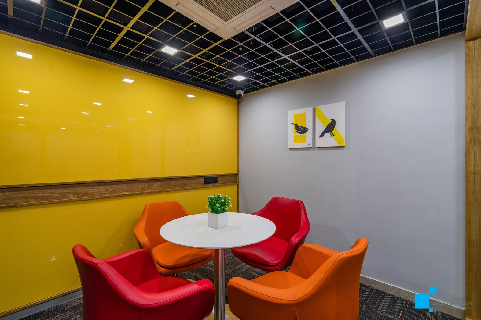 Compelling Office Space With Contemporary Material Palette | 3 Square ...