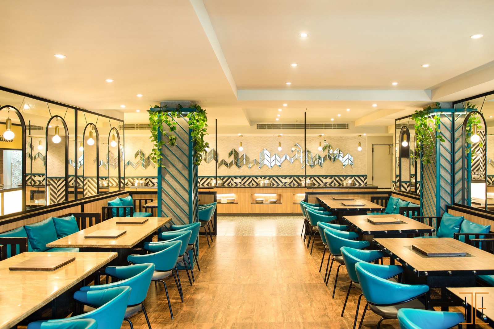 BBQ Restaurant Splashes With Bold And Singleton Use Of Turquoise And ...