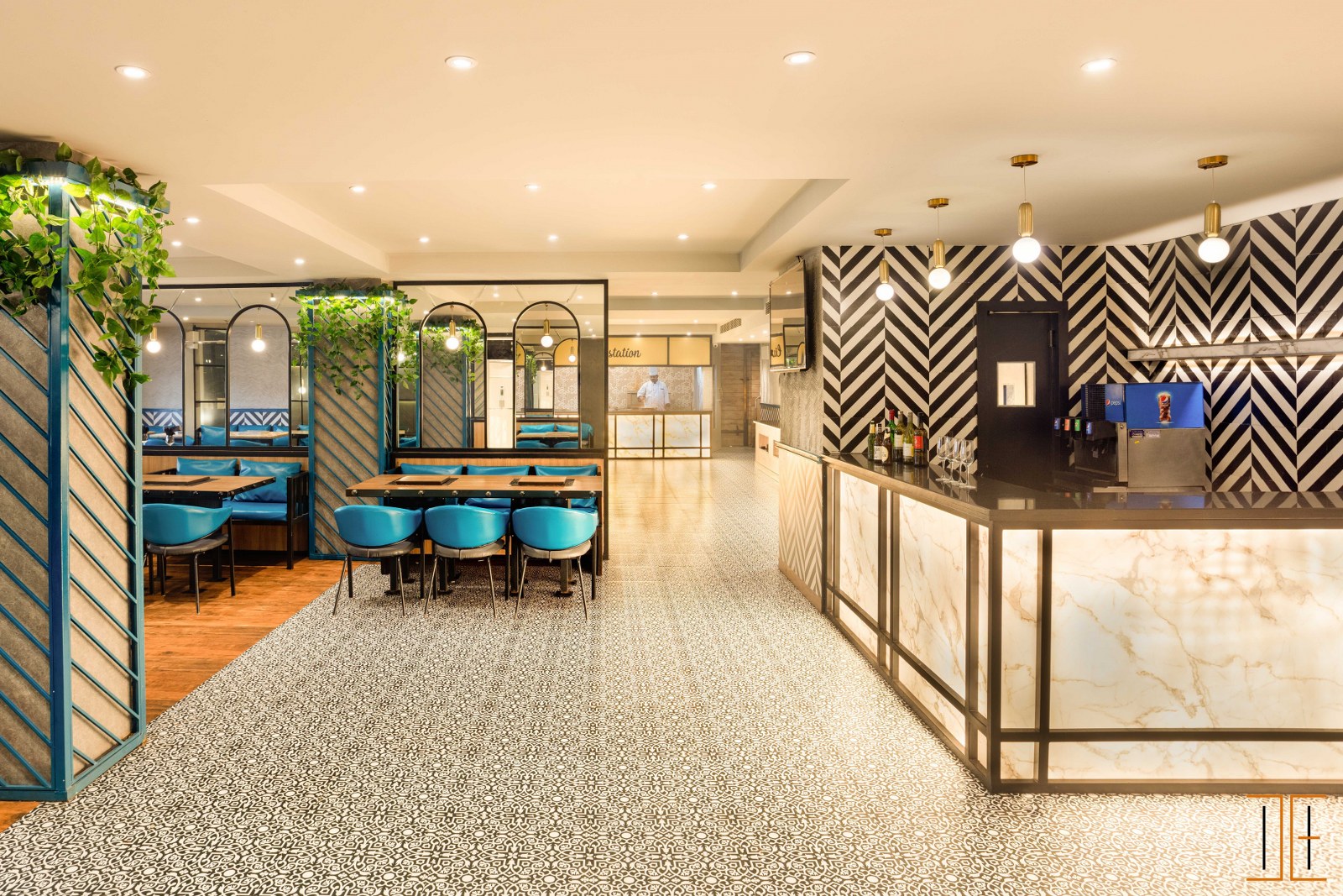 BBQ Restaurant Splashes With Bold And Singleton Use Of Turquoise And ...