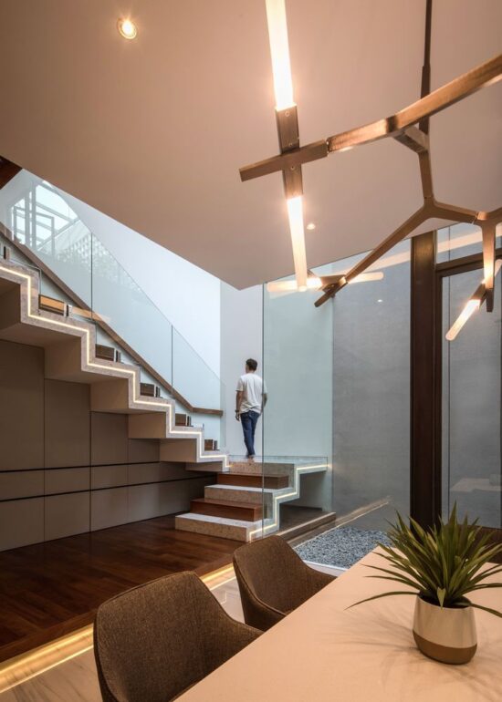 Double-Height Courtyard Providing Experiential Environment At RR House ...