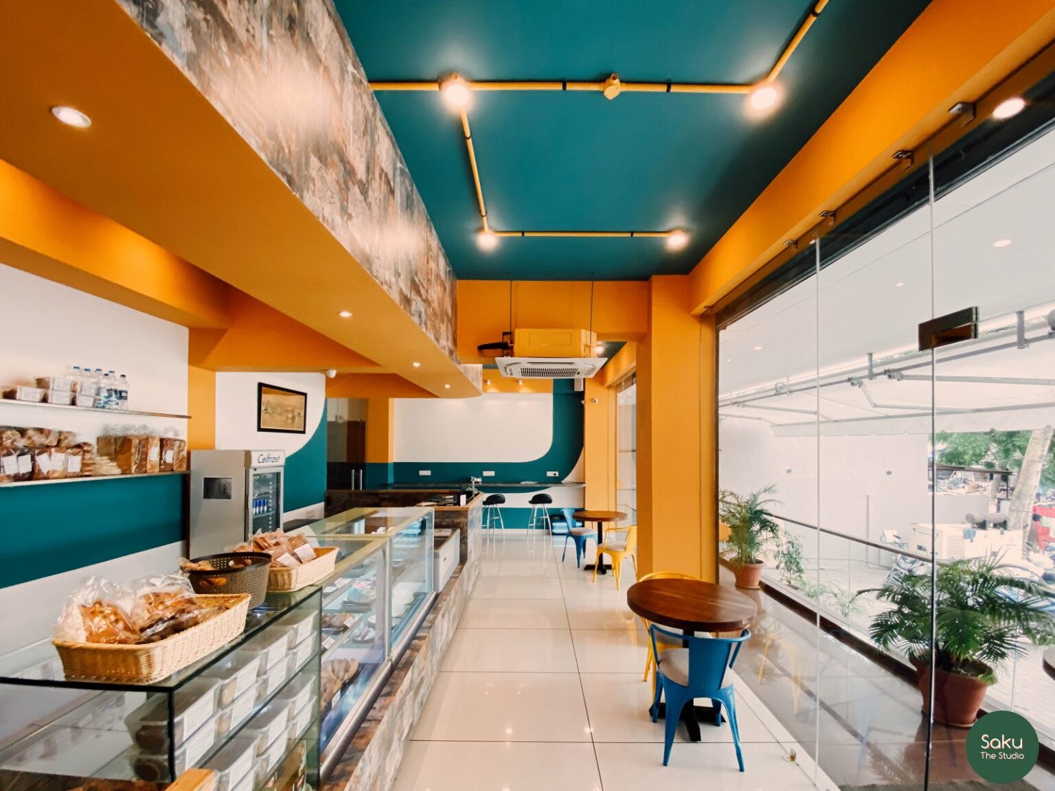 A Two-Tone Contrast Color Palette Taking Bakewell Into A Bold Cafe ...