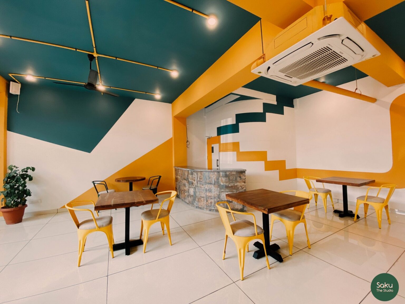 A Two-Tone Contrast Color Palette Taking Bakewell Into A Bold Cafe ...