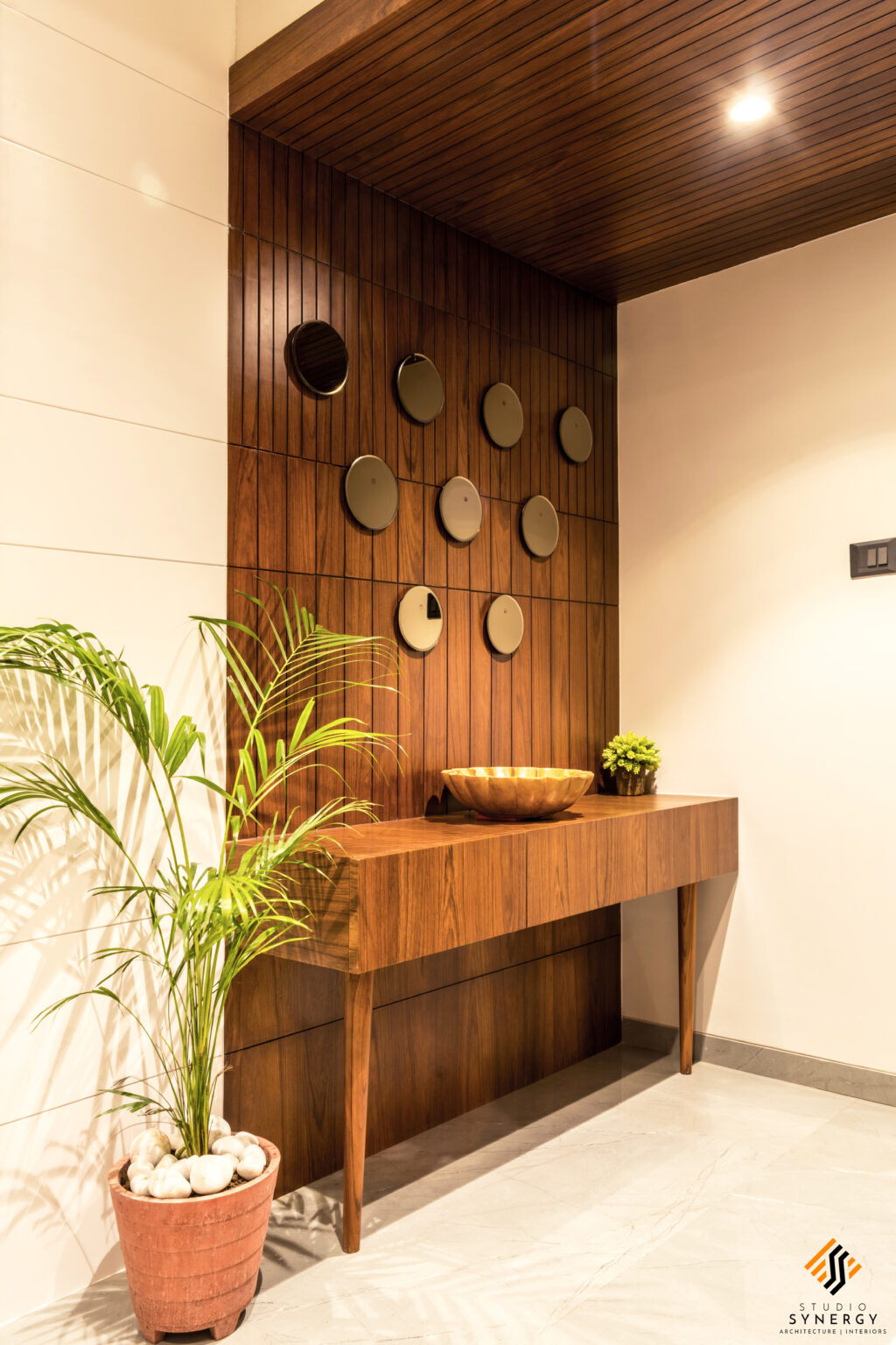 Apartment Interiors with a Play on Warm and Cold Muted Tones Making the ...