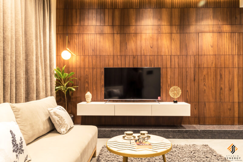 Apartment Interiors with a Play on Warm and Cold Muted Tones Making the ...