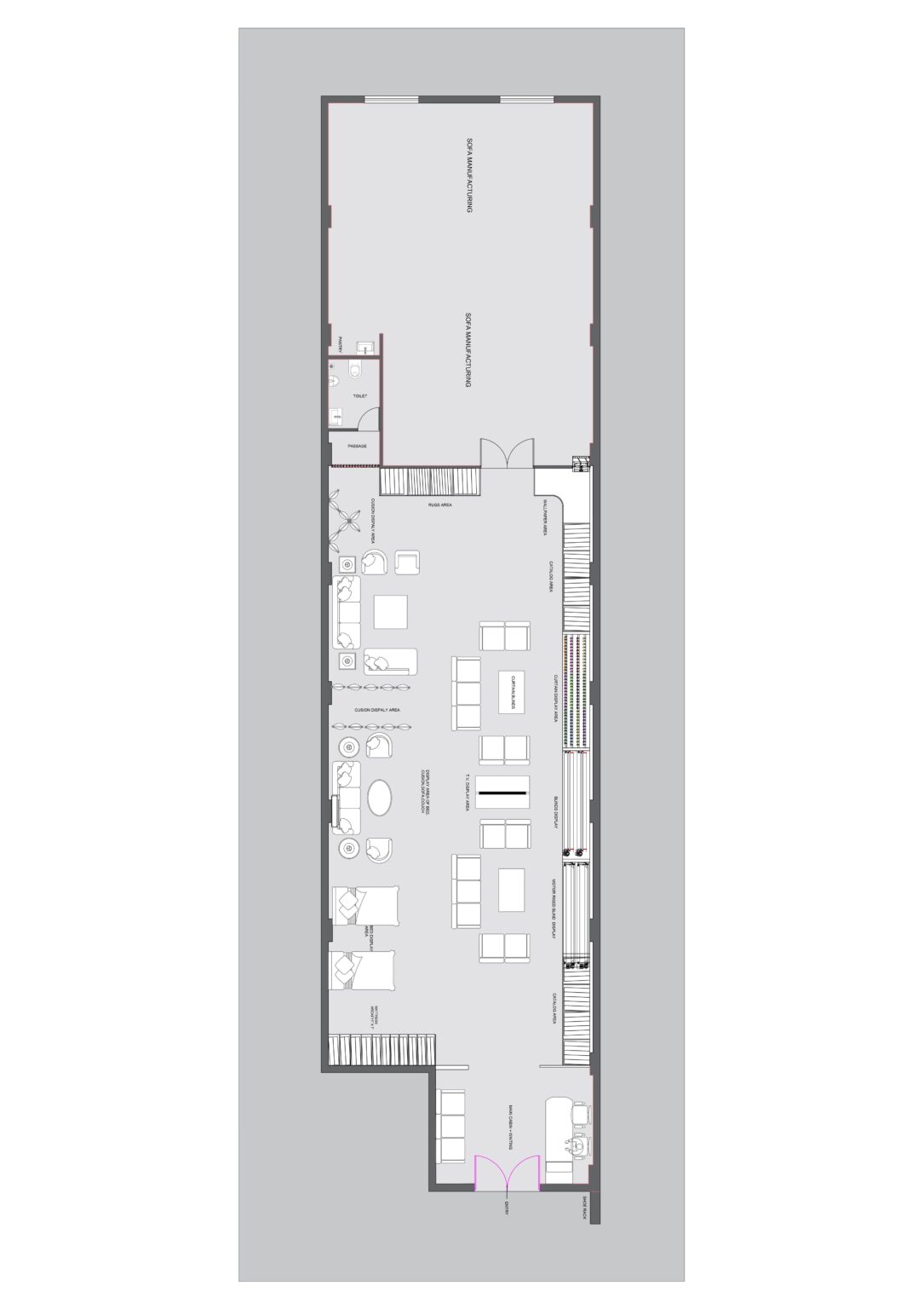 plan-of-showroom - The Architects Diary