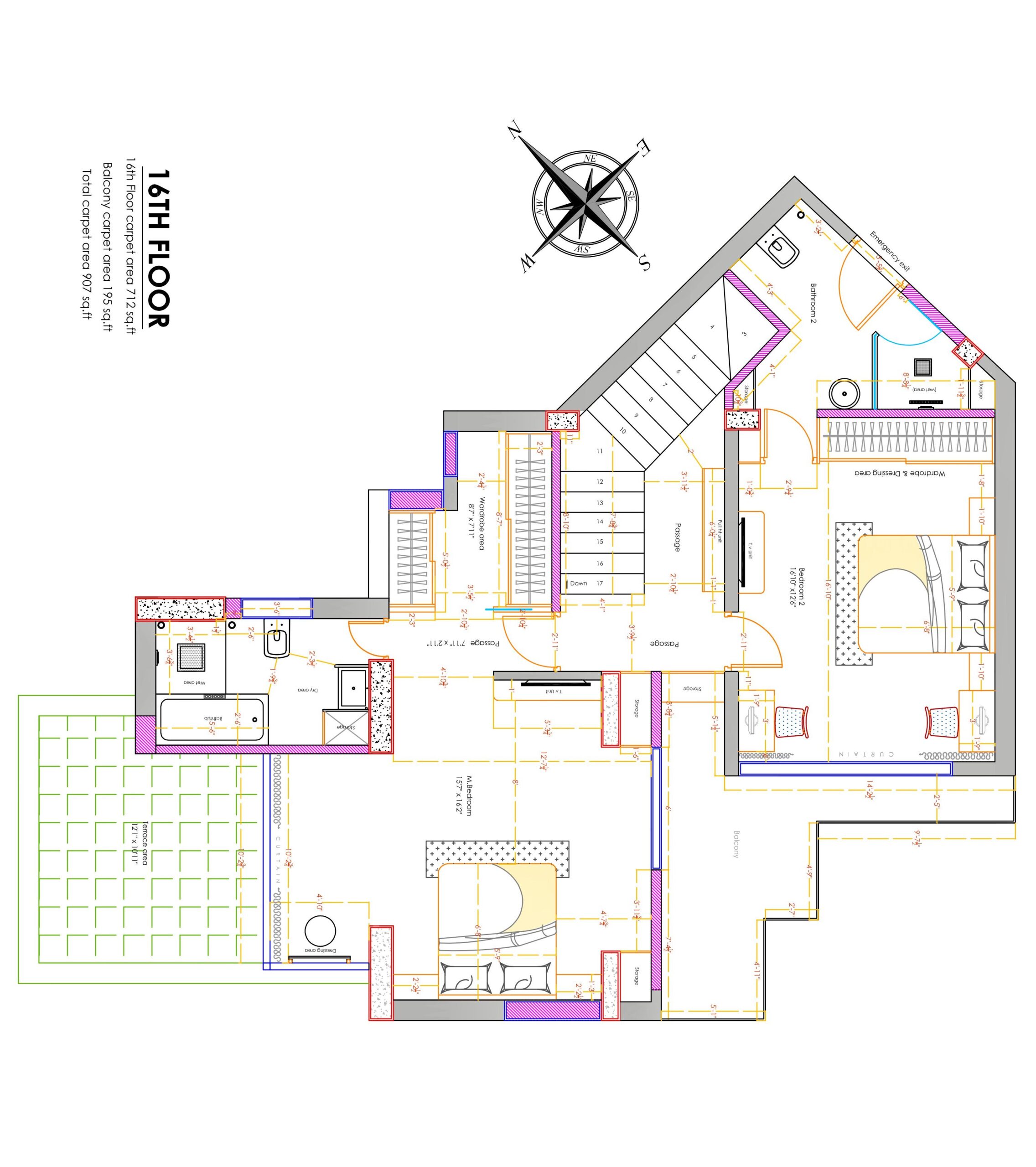 16th-Floor-Plan - The Architects Diary