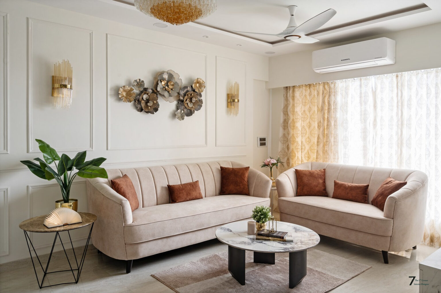 A Home With Some Fresh Coastal Vibes Having An All White Colour Scheme ...