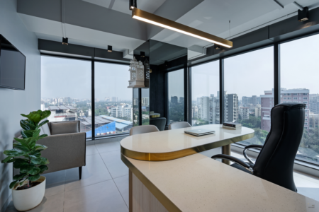 Transitional Office Interior Design : The Corner Office | Dot Concept ...