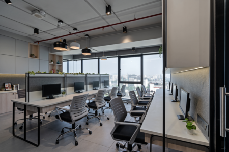 Transitional Office Interior Design : The Corner Office | Dot Concept ...