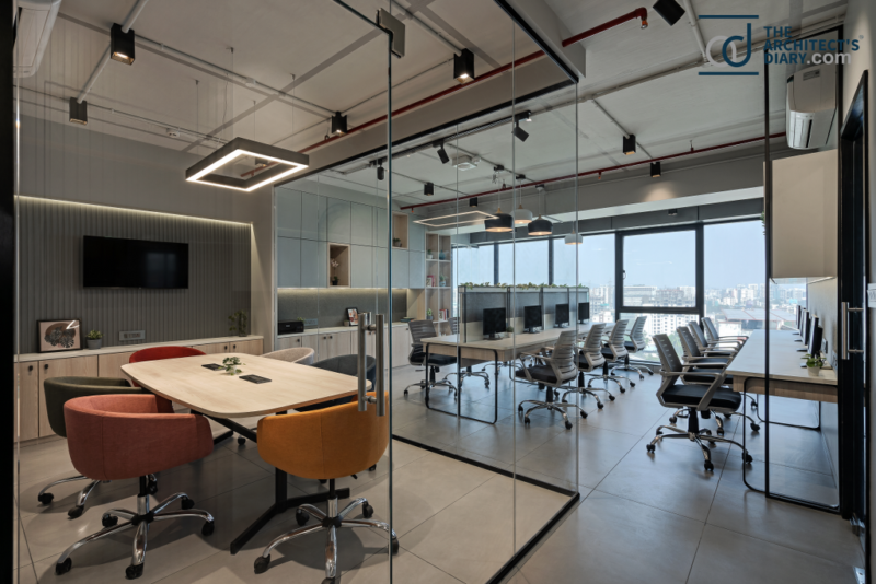 Transitional Office Interior Design : The Corner Office | Dot Concept ...
