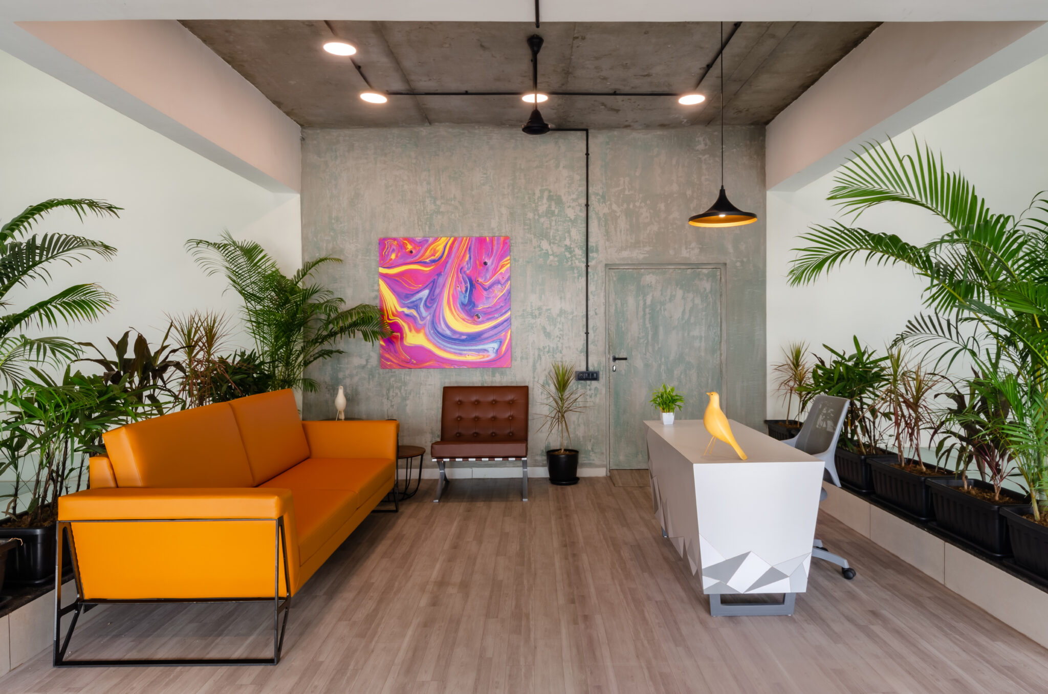 Minimally Rustic Office Space with an Artistic Side of Science & Nature ...