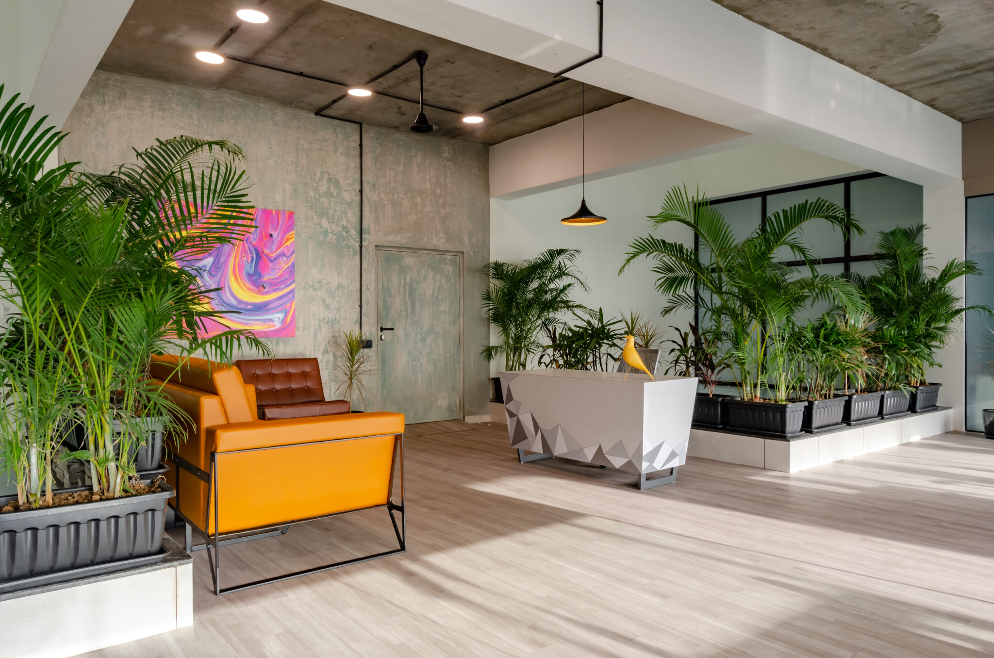 Minimally Rustic Office Space with an Artistic Side of Science & Nature ...