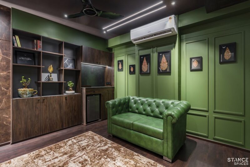 Unique Palette of Green and Greys for an Offbeat Luxury Retail Store ...