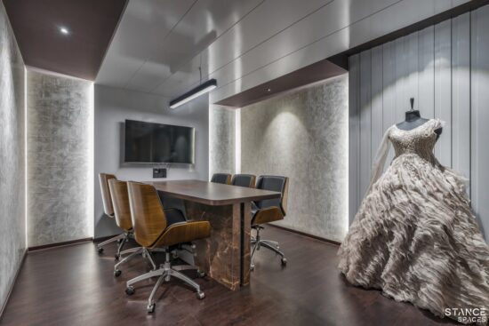 Unique Palette of Green and Greys for an Offbeat Luxury Retail Store ...