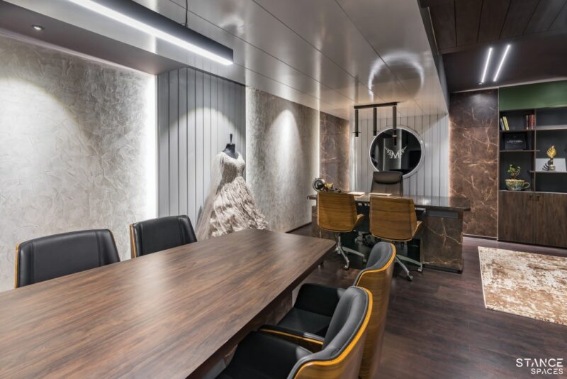 Unique Palette of Green and Greys for an Offbeat Luxury Retail Store ...