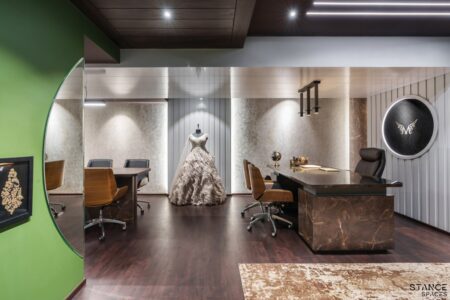 Unique Palette of Green and Greys for an Offbeat Luxury Retail Store ...