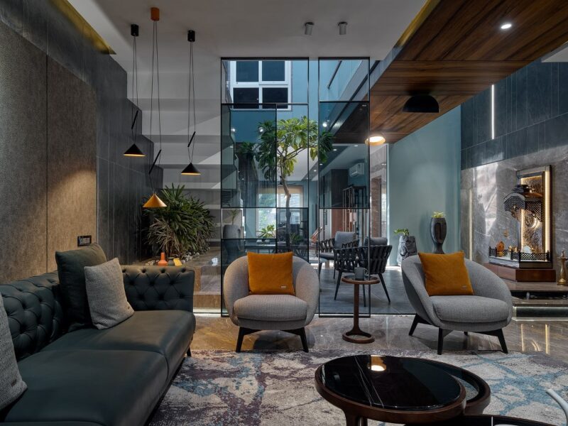 Contemporary Architecture with Dark Moody Palette and Luxury Accents ...